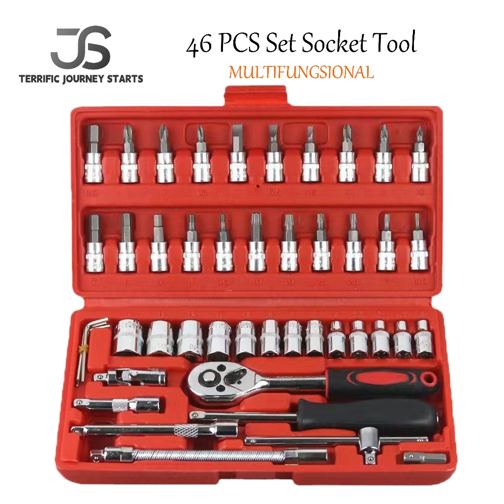 Jual Set Kunci Socket 46 Pcs Mobil Motor Lengkap Set kunci kunci motor ...