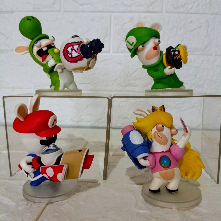 Jual Mario + Rabbids Kingdom Battle Mini Figures Complete Set (Original ...