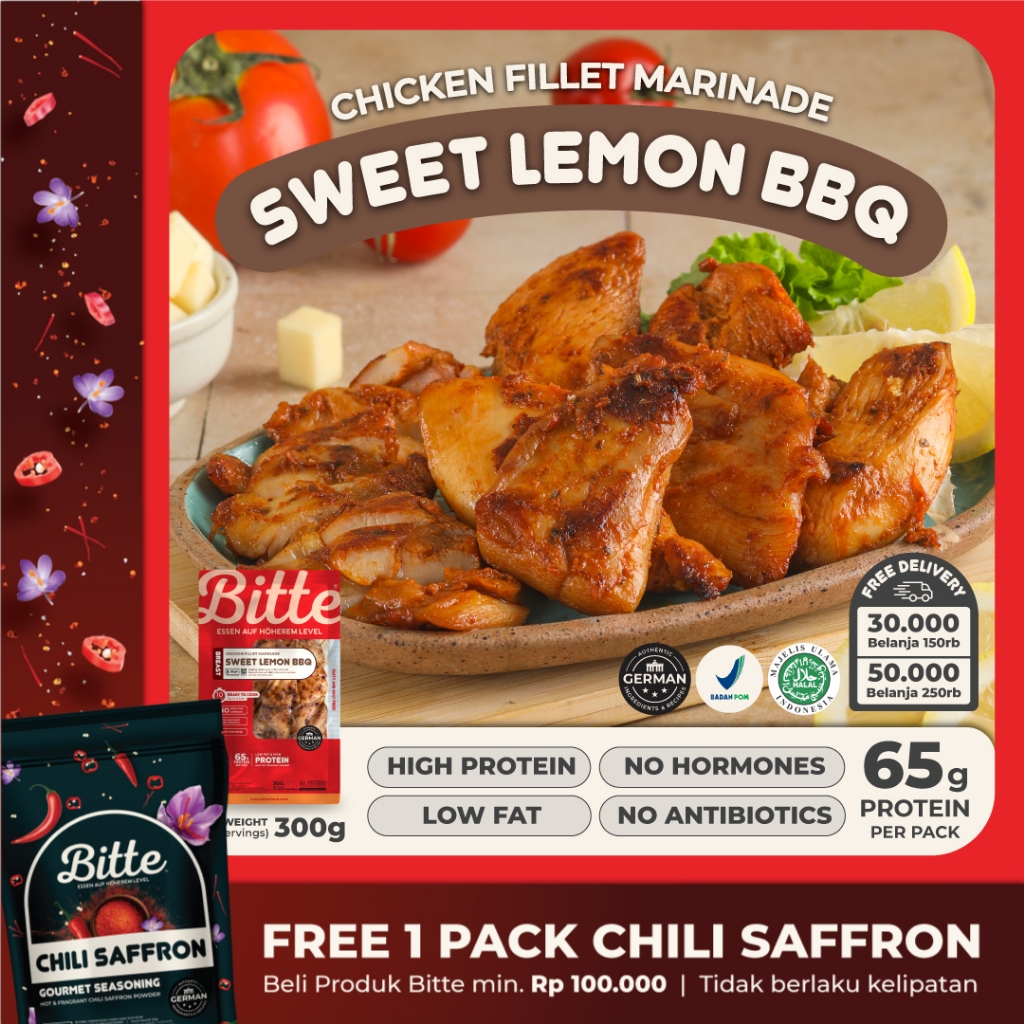Jual Bitte Food Sweet Lemon BBQ Chicken Fillet Marinade / Ayam Filet ...