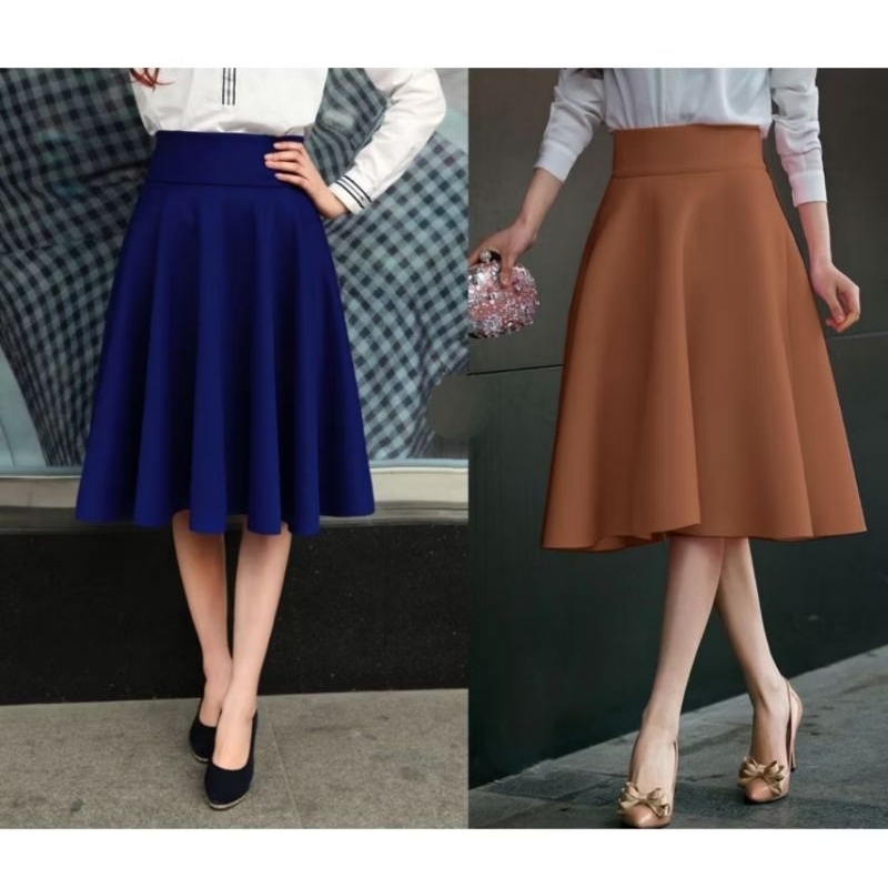 Jual ROK MINI WANITA Flare A-Line Skirt Rok Flare Rok Midi/ Rok Mini ...