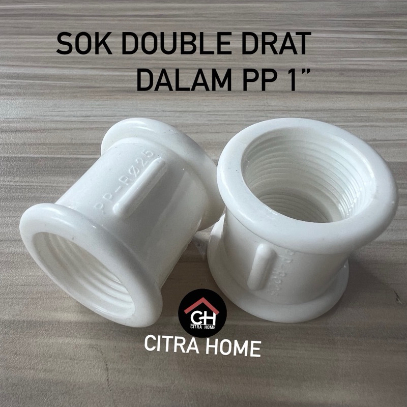 Jual Sok Socket Double Drat Dalam PP 5 ukuran Harga 1 pc | Shopee Indonesia