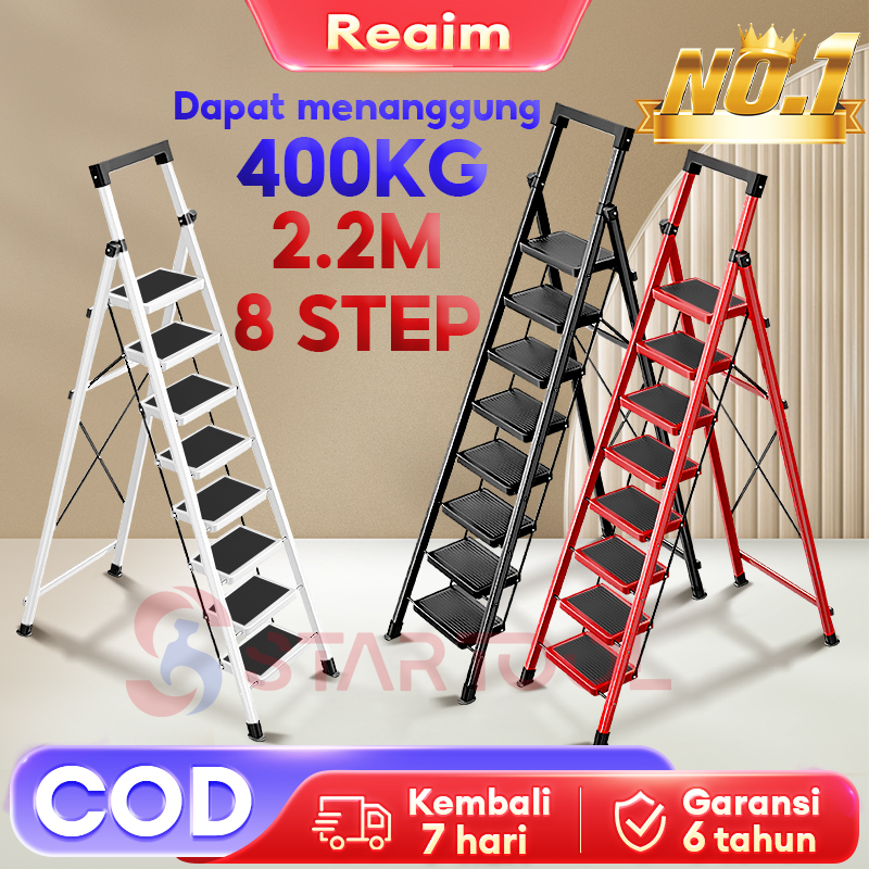 Jual （COD）Tangga 3/4/5/6 Step Tangga Lipat Multifungsi Lipat Tangga ...