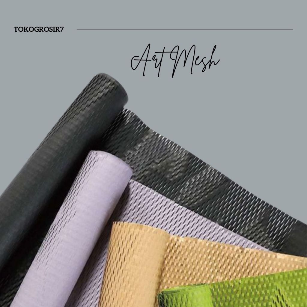 Jual KERTAS BUKET ANYAM ART MESH PAPER WRAPPING PAPER /KERTAS ...