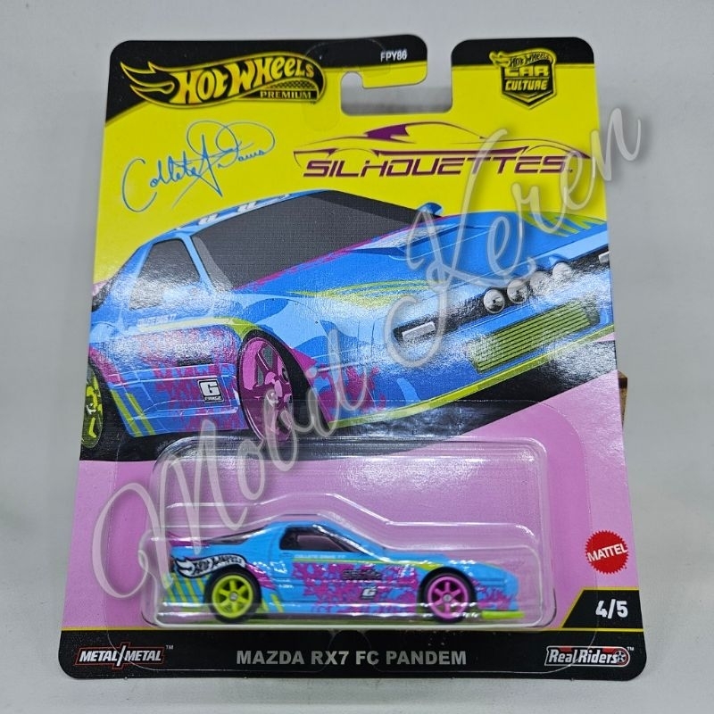 Jual Diecast Hot Wheels Premium 2024 Silhouettes Mazda RX7 Pandem blue ...
