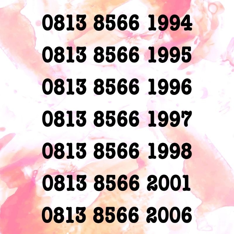 Jual NO CANTIK TELKOMSEL SERI O813 8566 TAHUN | Shopee Indonesia