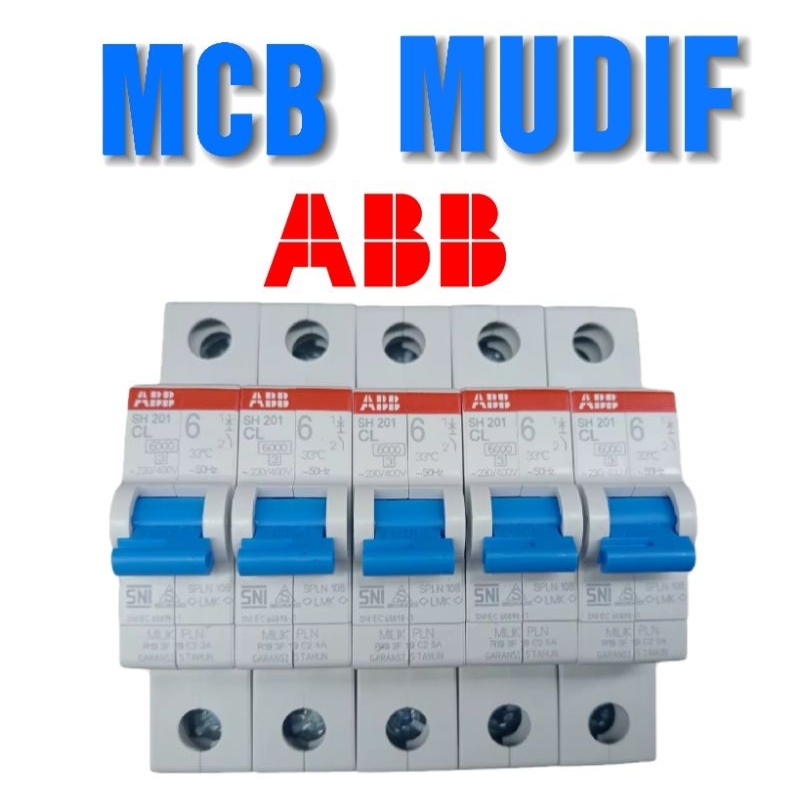 Jual MCB ABB model baru mudif Amper 2 rasa 6 bisa request amper | Shopee Indonesia