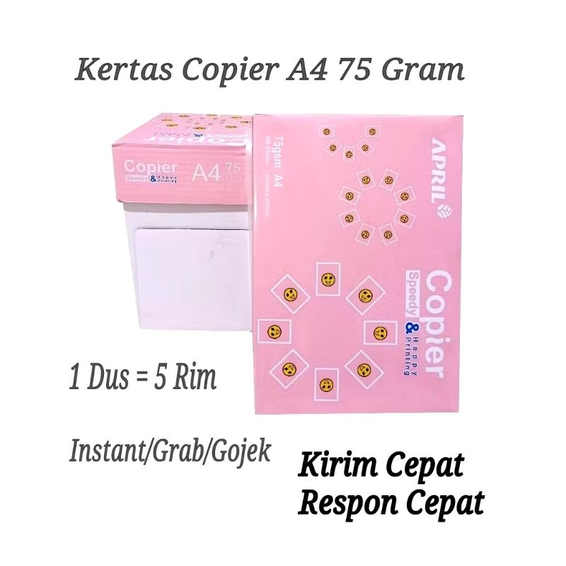 Jual Kertas HVS Copier A4 75 Gr 1 Dus ( 5 Rim ) | Shopee Indonesia