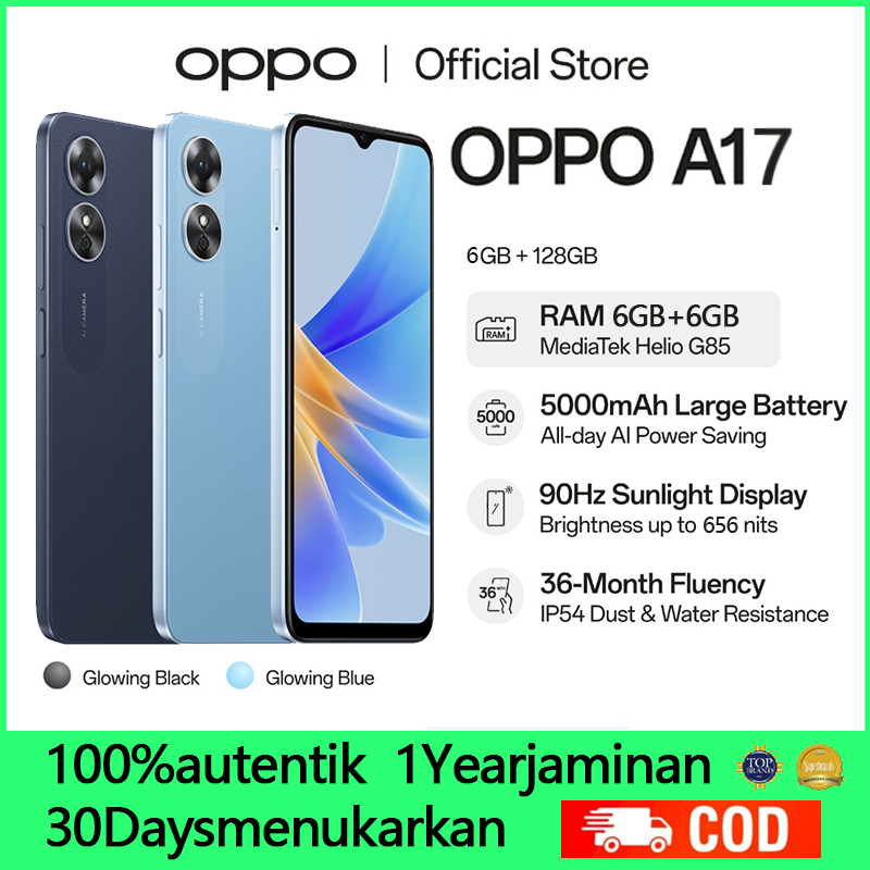 Jual OPPO A17 /6GB+128GB 50MP AI Camera, 5000mAh Long-lasting Battery ...