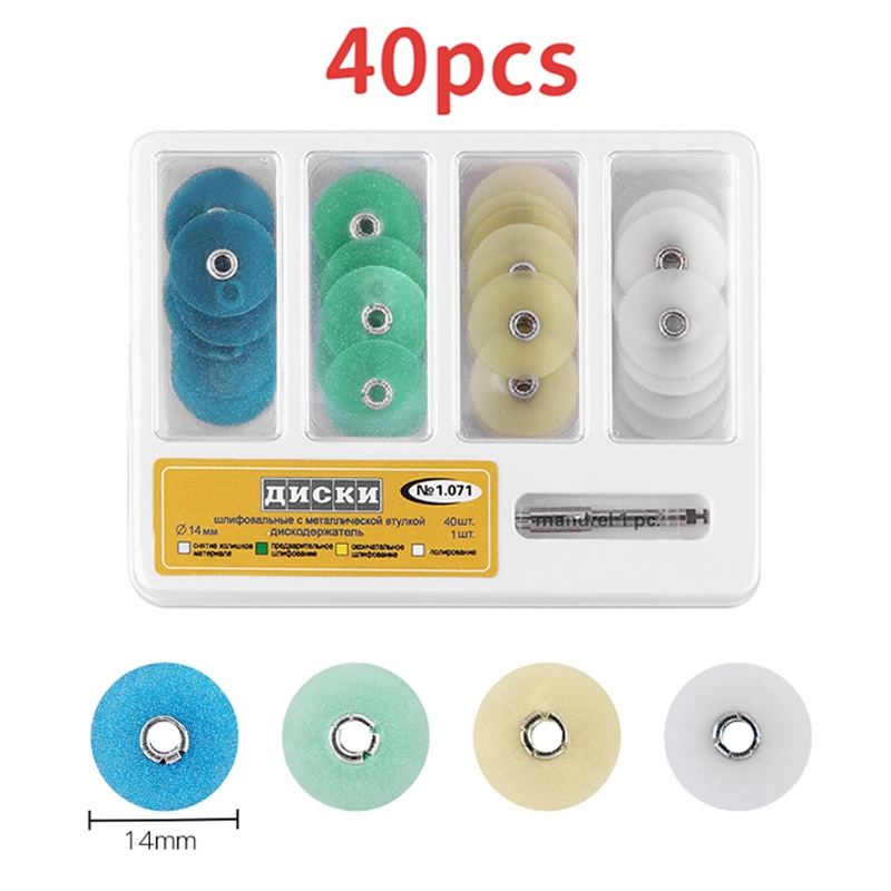 Jual 40Pcs/set Dental Composite Polishing Discs Soflex Mandrel ...