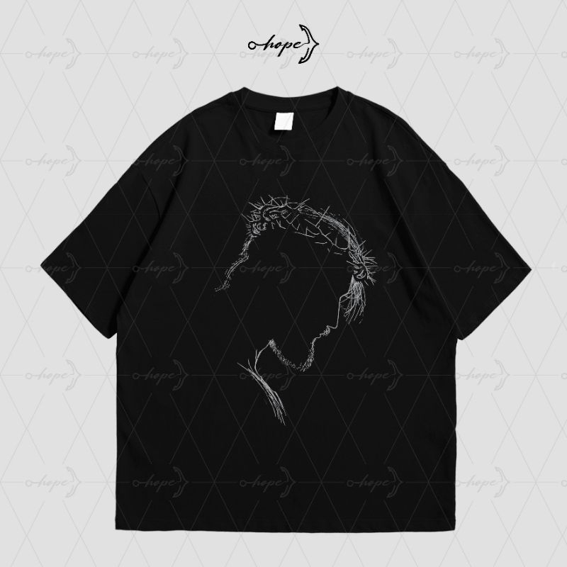 Jual Kaos Rohani Kristen Paskah Siluet Yesus Kristus | Oversize Regular ...