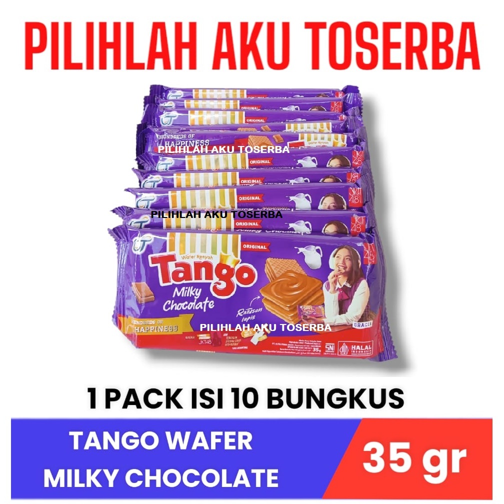 Jual Tango Wafer MILKY CHOCOLATE 35 gr - (HARGA 1 PACK ISI 10 SACHET ...