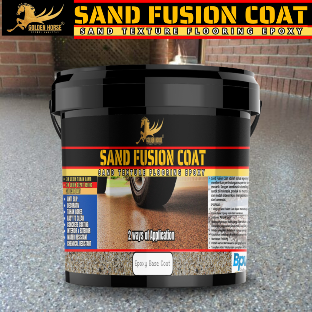 Jual Cat Lantai Epoxy Berpasir Base Coat - Golden Horse Sand Fusion 6 ...