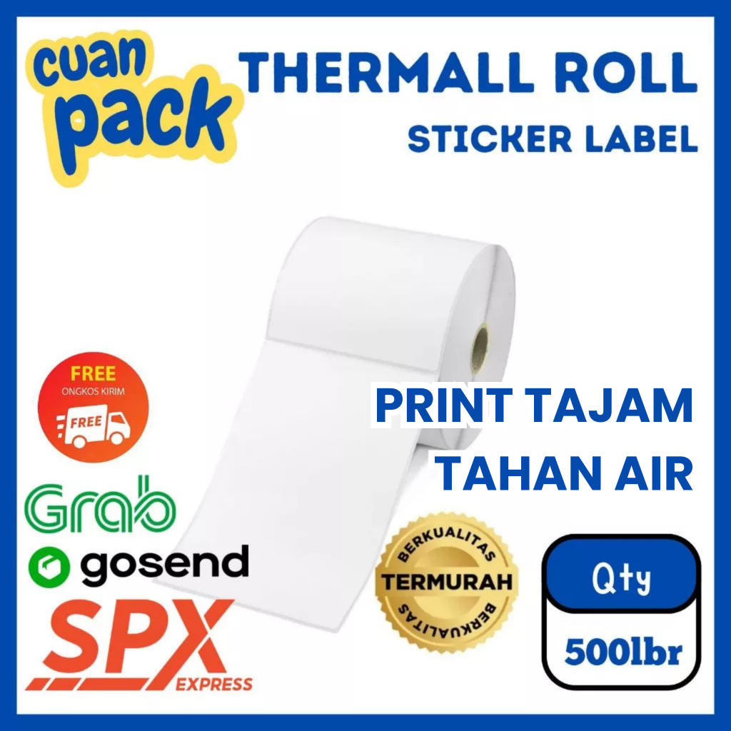 Jual Label Sticker Thermal/Termal Winstar Roll 100 x 150 isi 500 lembar ...