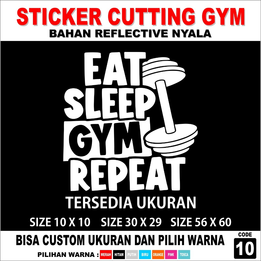 Jual STICKER WALL CUTTING STICKER CUTTING DINDING GYM STICKER CUTTING ...