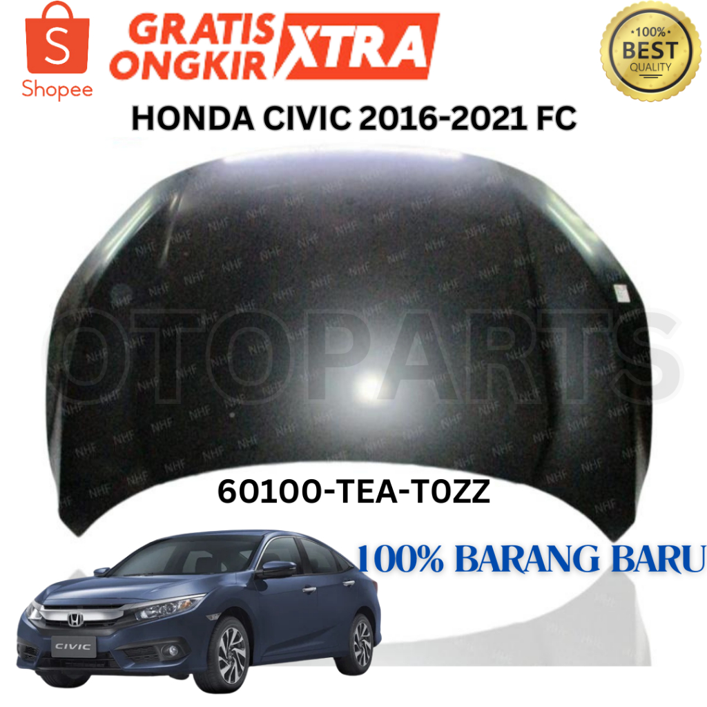 Jual 60100-TEA-T0ZZ KAP MESIN MOTOR BONNET HONDA CIVIC FC 2016 2017 ...
