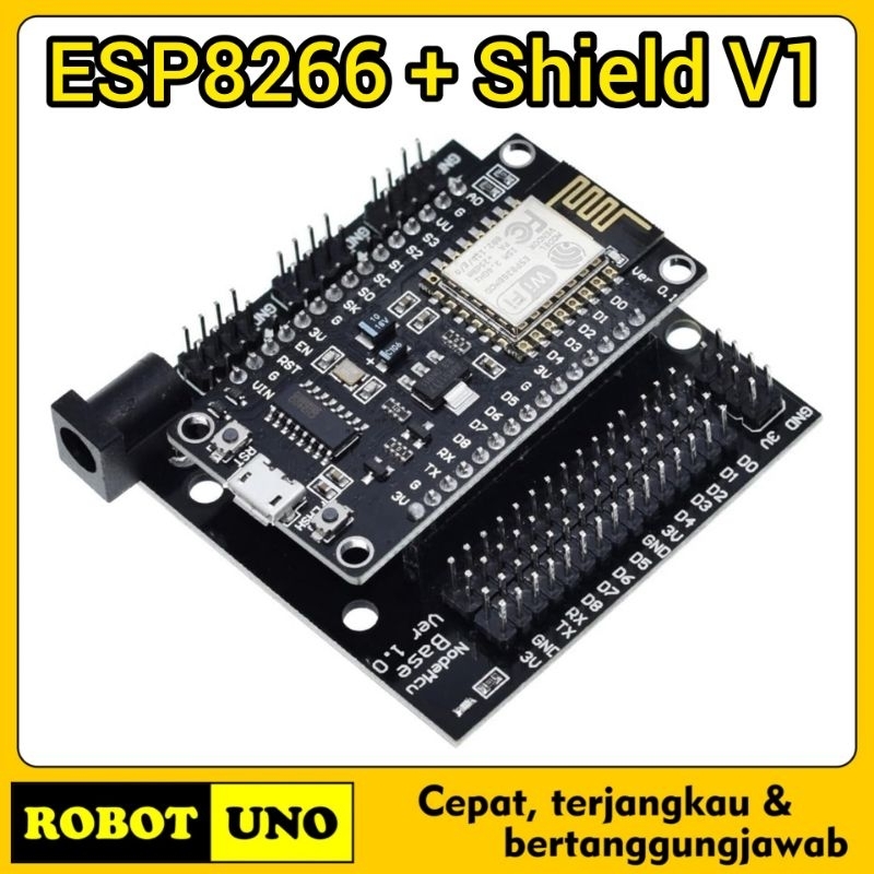 Jual Nodemcu ESP8266 V3 Lolin Wifi Plus Shield | Shopee Indonesia