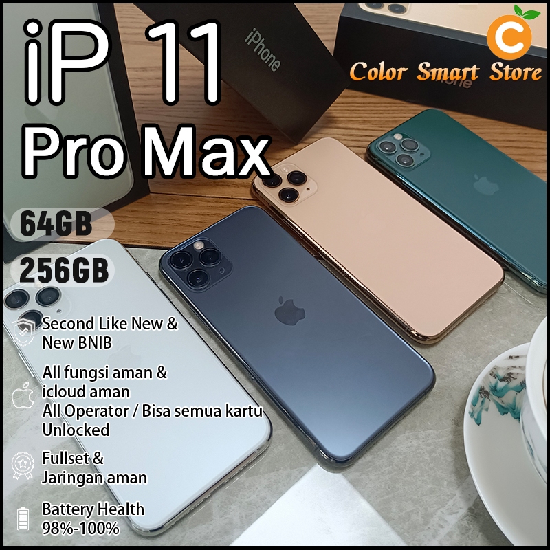 Jual IP 11Pro Max 64G 256G fullset bekas All fungsi aman Original Mulus ...