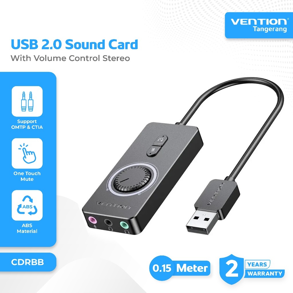 Jual VENTION CDRBB USB Sound Card External Stereo Sound Adapter with ...