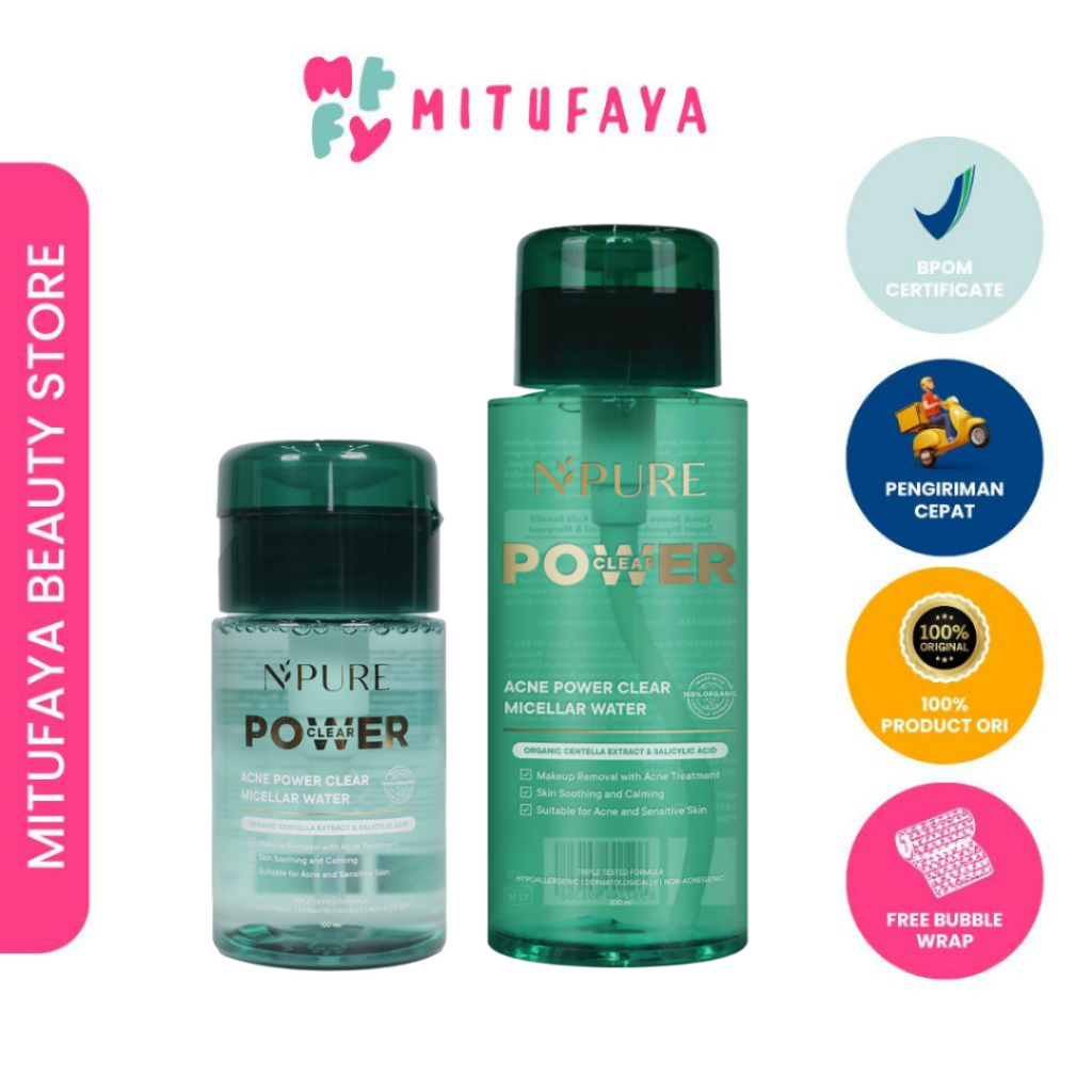 Jual MITUFAYA NPURE ACNE POWER CLEAR MICELLAR WATER | PEMBERSIH MAKEUP ...