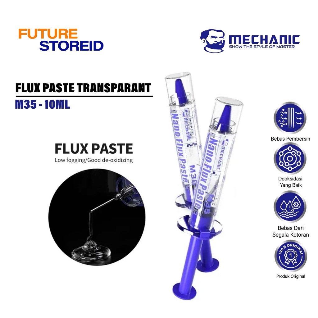 Jual MECHANIC M35 FLUX 10ML ORIGINAL - FLUX PASTE NANO TRANSPARANT ...