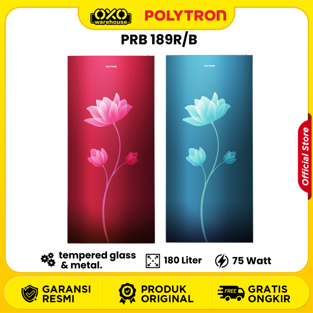 Jual POLYTRON REF 1 Door PRB 189R/ PRB 189B Kulkas 1 Pintu Kapasitas ...