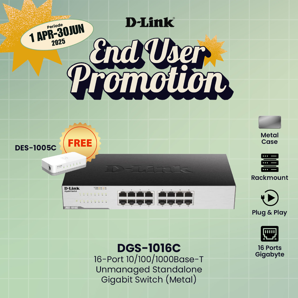 Jual DGS1016C Dlink Switch 16 port Gigabit DGS-1016C | Shopee Indonesia