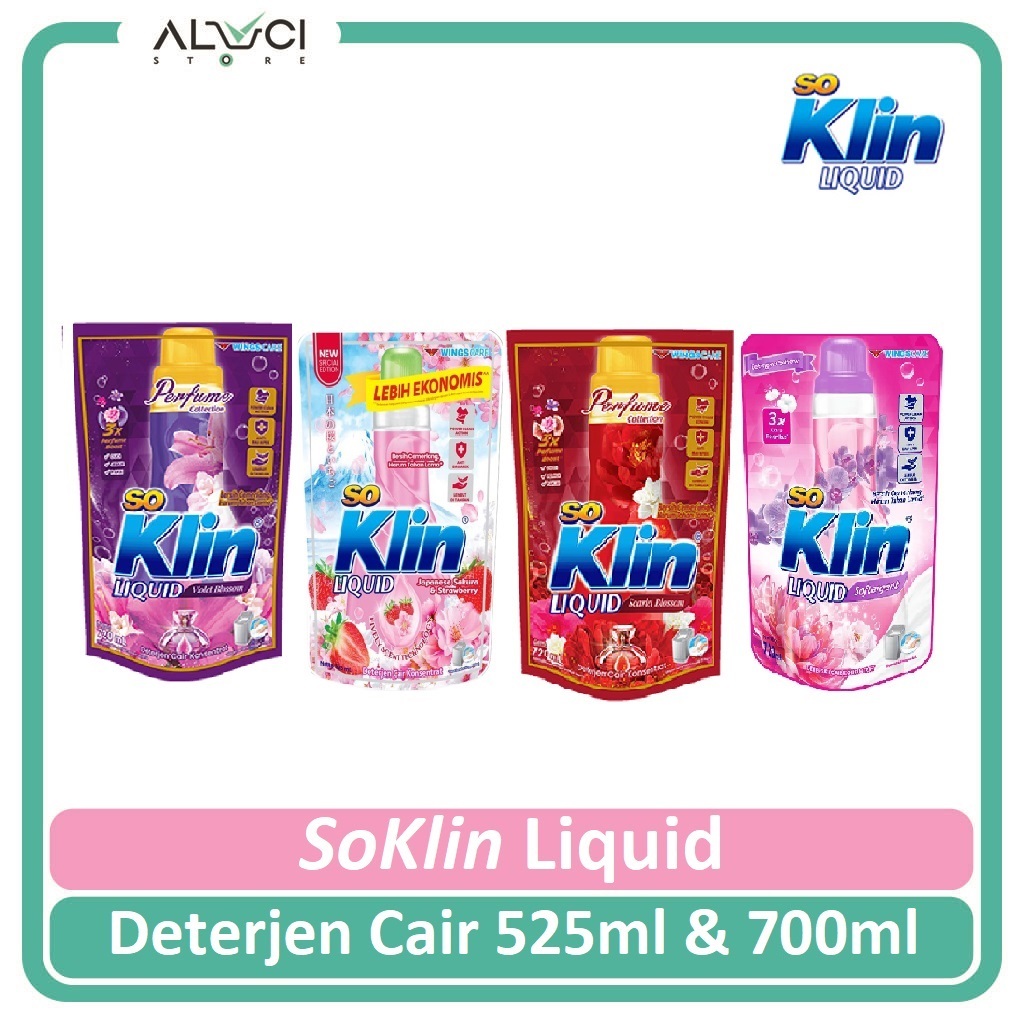 Jual SoKlin Liquid Sabun Cuci Pakaian Deterjen Cair 525ml l 700ml ...