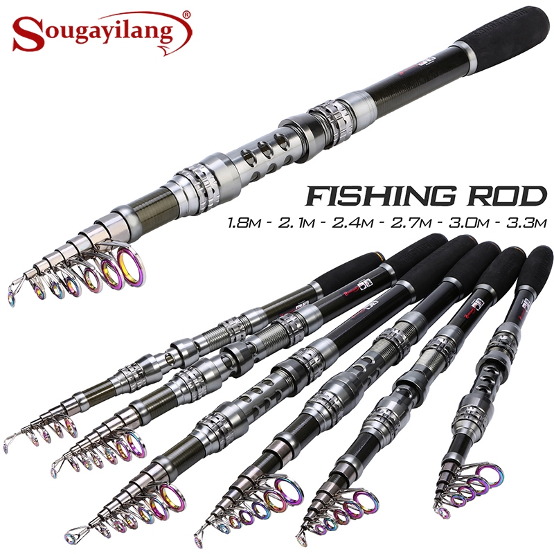 Jual Joran Pancing Sougayilang Telescopic 1.8m/2.1m/2.4m/2.7m/3.0m/3.3m Carbon Fiber Kualitas ...