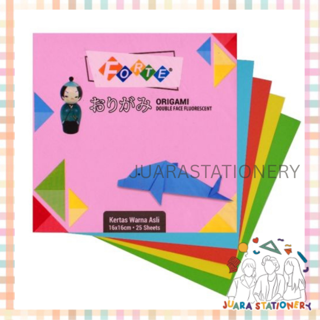 Jual (169) Kertas Lipat 16x16cm Forte 2 Sisi / Kertas Origami Kertas ...