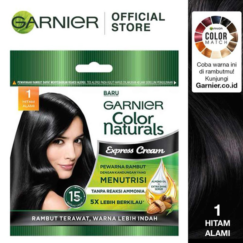 Jual garnier color natural hitam alami 30ml | Shopee Indonesia