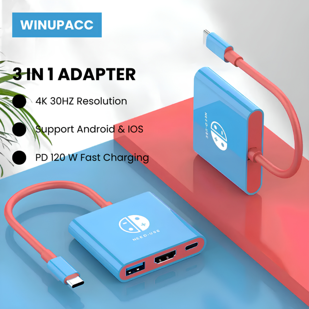 Jual WINUP Kabel Converter 3 IN 1 USB C Type-C To HDMI HUB Adapter ...