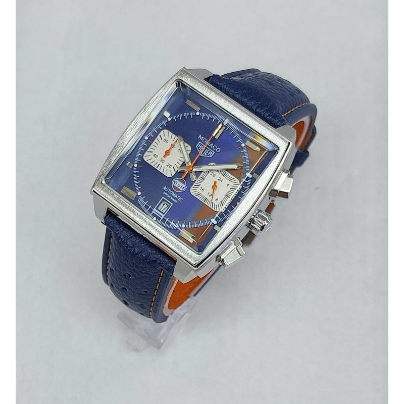 Jual Jam Tangan Tag Monaco Silver Chrono Leather Super Jam Tangan Pria ...