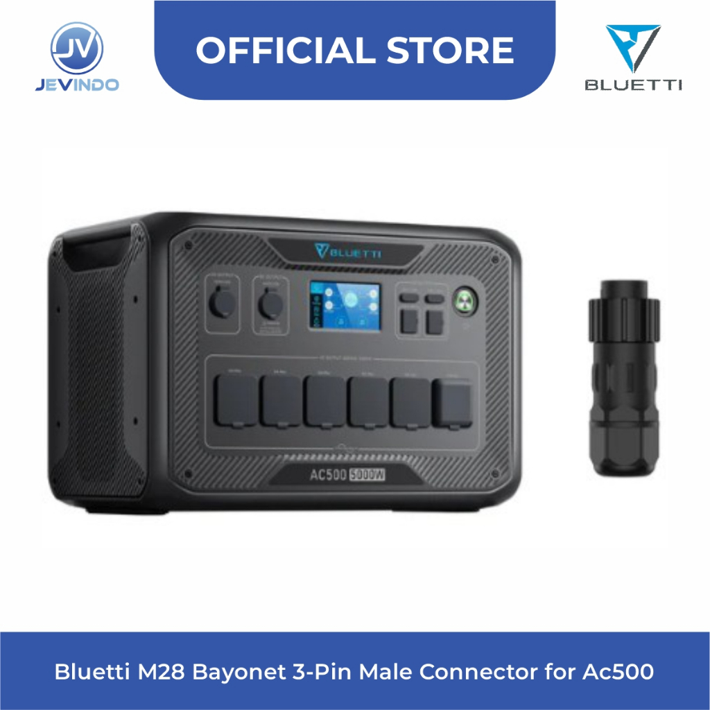 Jual BLUETTI M28 Bayonet 3-Pin Male Connector for AC500 | Shopee Indonesia