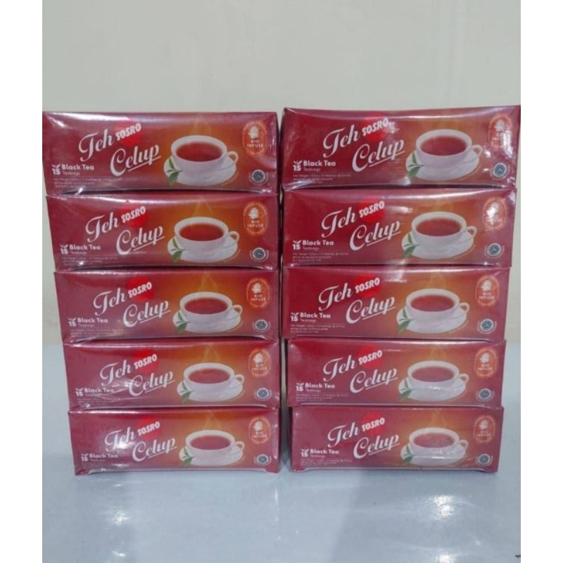 Jual "TEH CELUP SOSRO || 1 PAKET ISI 10 PACK || TEH CELUP MURAH SOLO ...