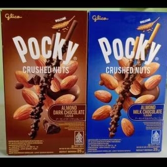 Jual Pocky crushed nuts 25g/almond dark chocolate/almond milk chocolate ...