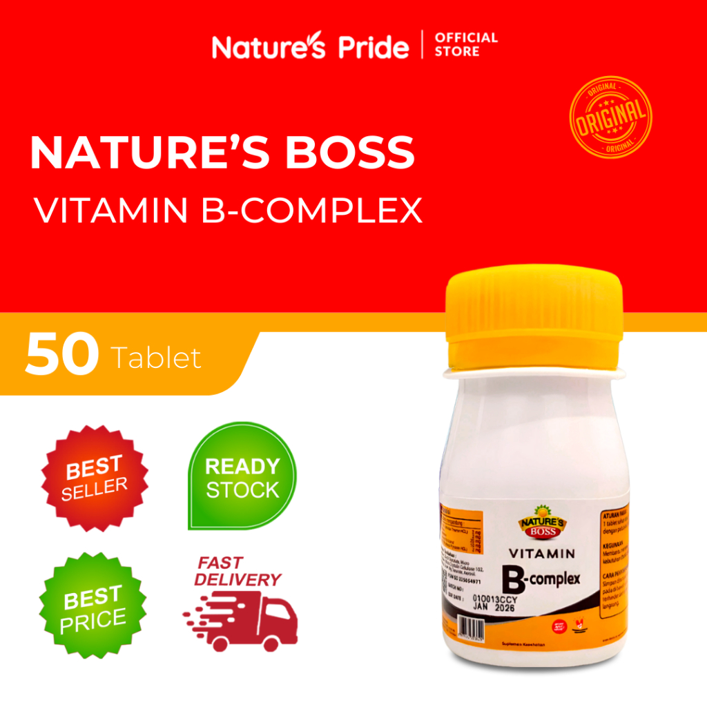 Jual NATURE'S BOSS VITAMIN B COMPLEX ISI 50 DAN 100 TABLET - SUPLEMEN ...
