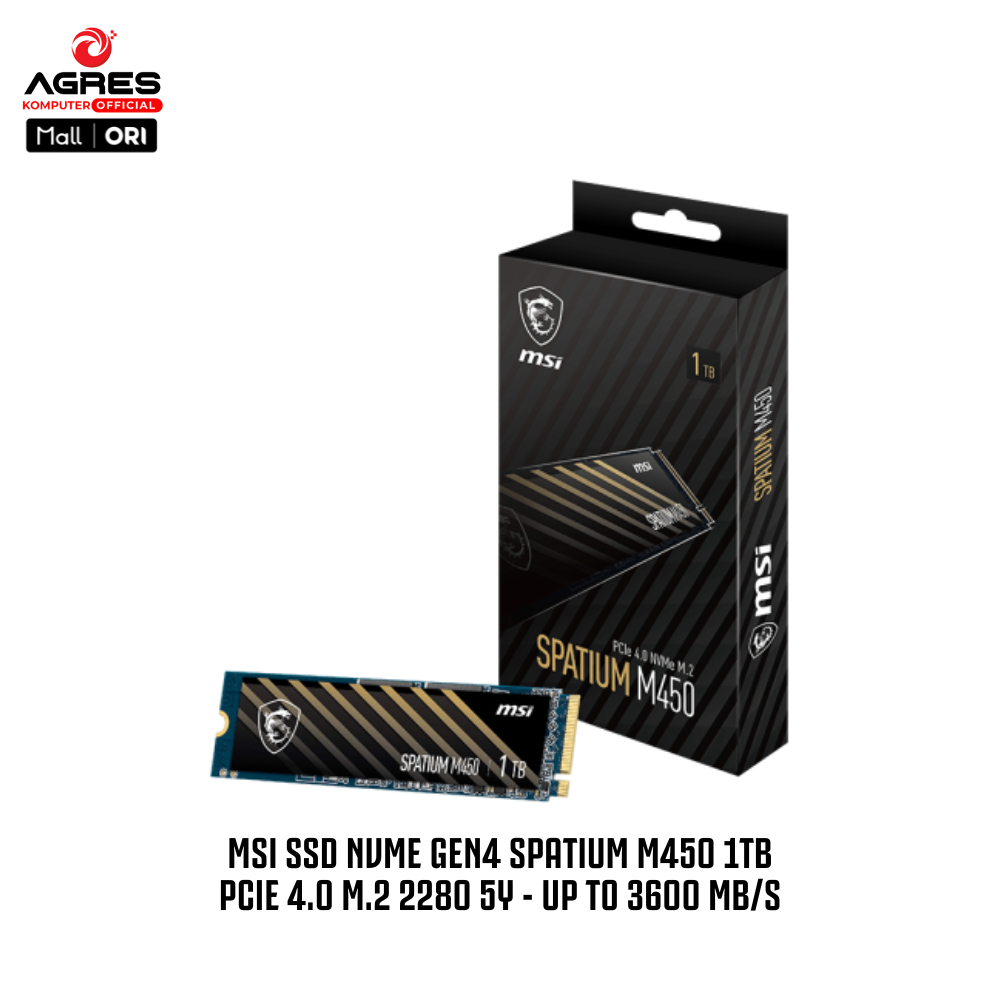 Jual MSI SSD NVME GEN4 SPATIUM M450 1TB PCIE 4.0 M.2 2280 5Y - UP TO ...