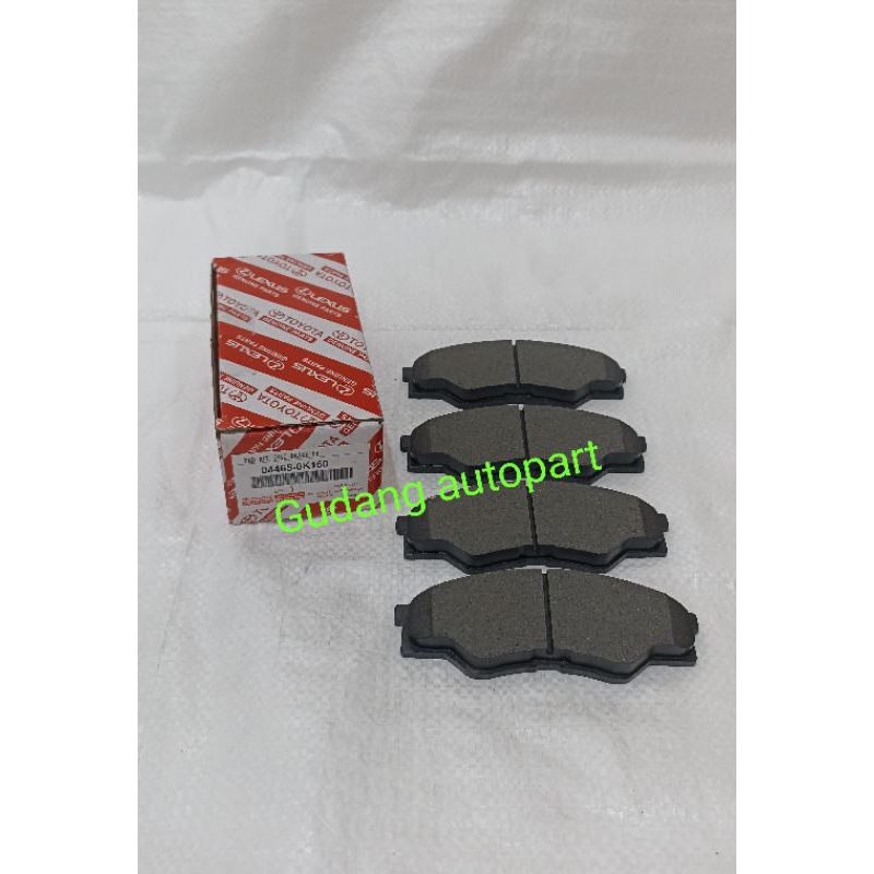 Jual KAMPAS REM BRAKE PAD DEPAN TOYOTA HILUX SINGLE CABIN OLD 2.0CC 05-10 (04465-0K160)0SK ...