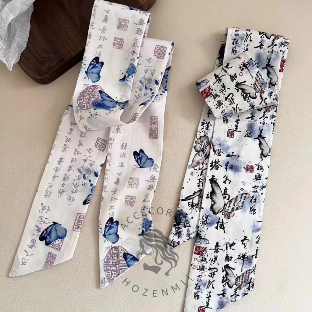 Jual HR019 Scarf Korea Sutra Serbaguna Tas Aksesoris Wanita Syal ...