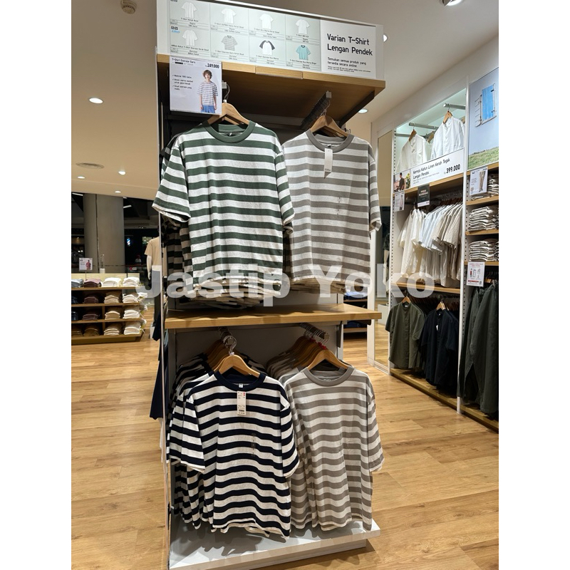 Jual MEN T-Shirt Oversize Garis UNIQLO | Shopee Indonesia