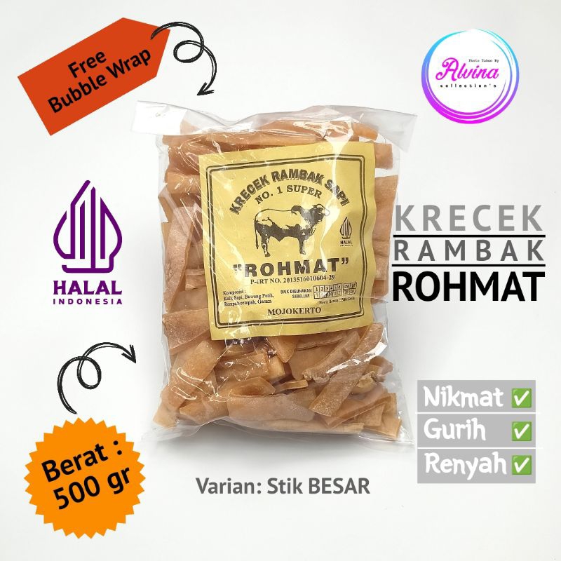 Jual PRODUSEN Krecek Rambak ROHMAT Kerupuk Kulit Sapi Mentah ALL Varian ...