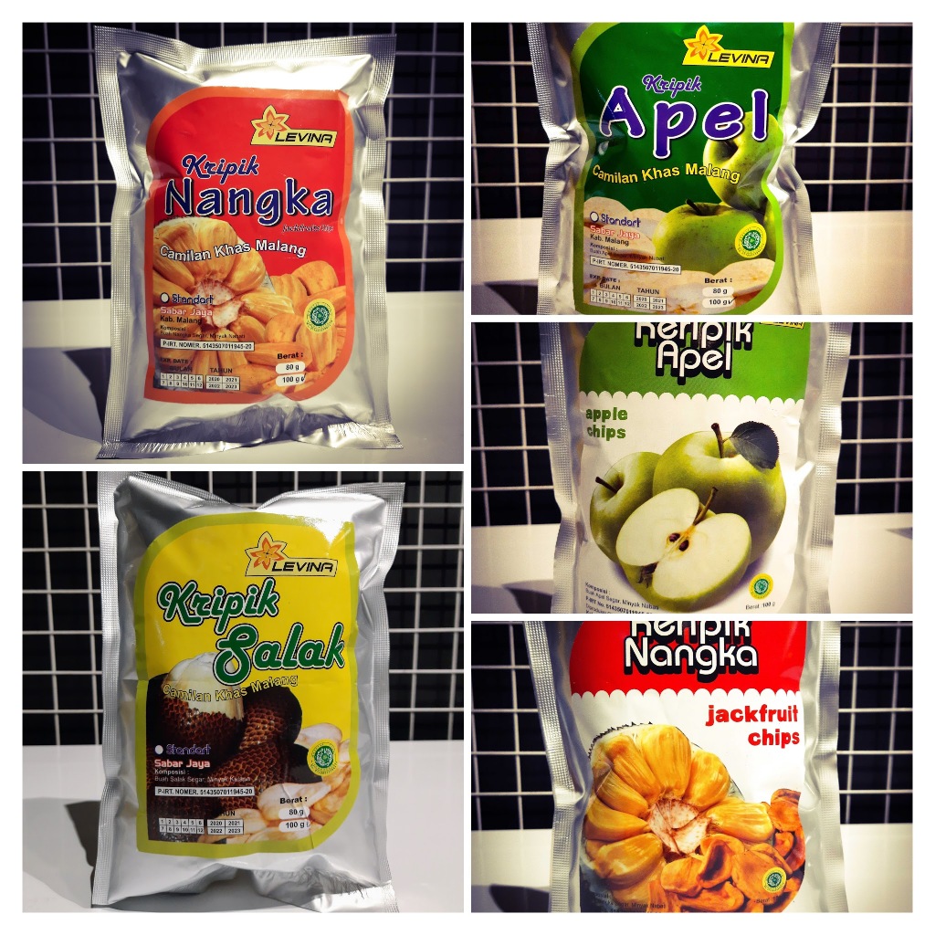 Jual Levina Kripik Apel, Nangka, Salak 100gr Camilan Khas Malang ...