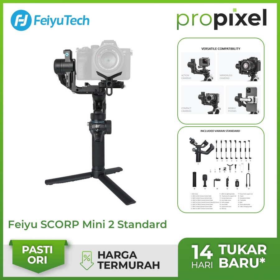 Jual Feiyu SCORP Mini 2 Standard Gimbal Stabilizer Camera & Smartphone Mini2 Resmi | Shopee ...