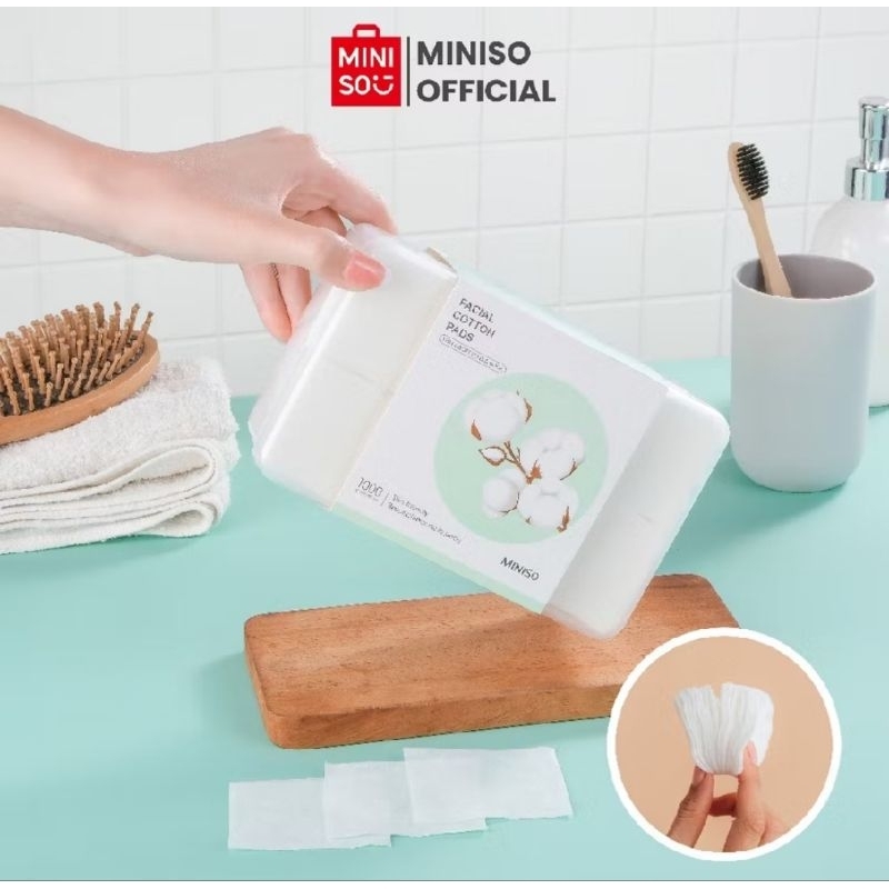 Jual Official BALI MINISO Facial Cotton Pads Kapas Tebal & Tipis ...