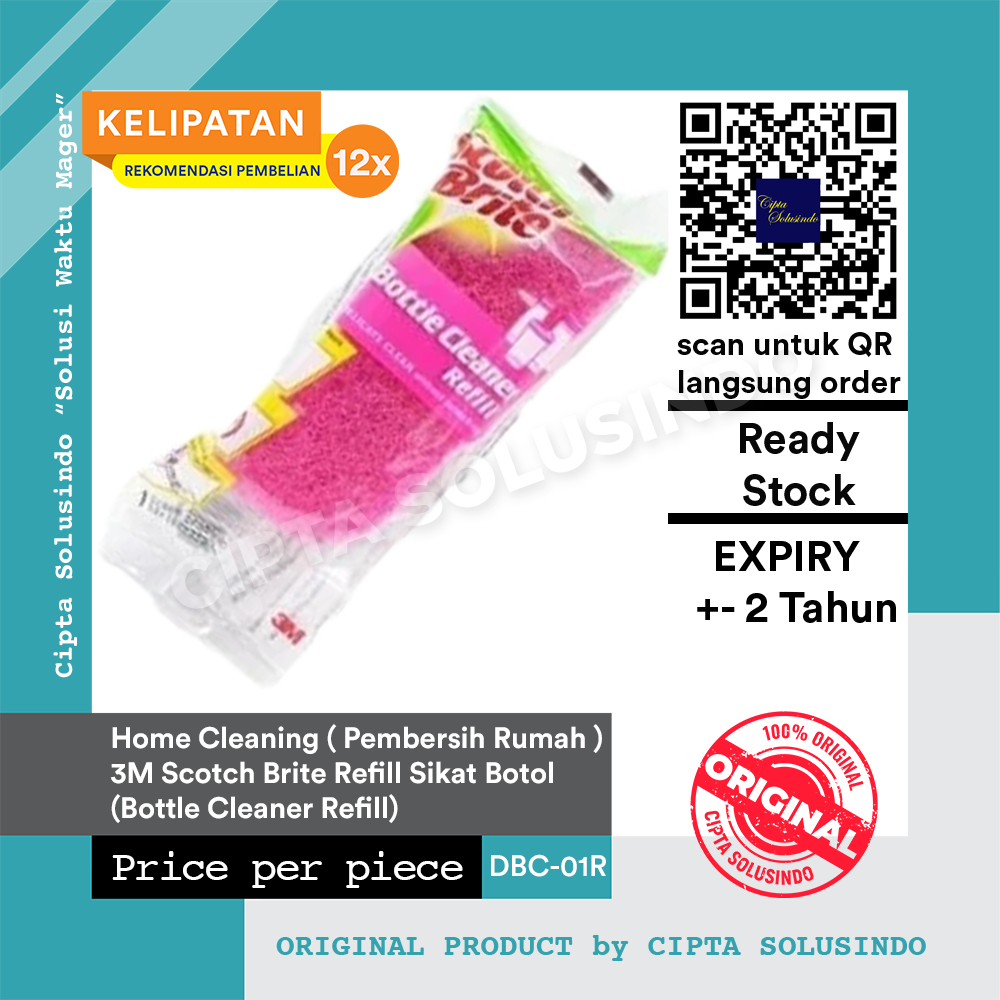 Jual Home Cleaning ( Pembersih Rumah ) 3M Scotch Brite Sikat Botol DBC ...