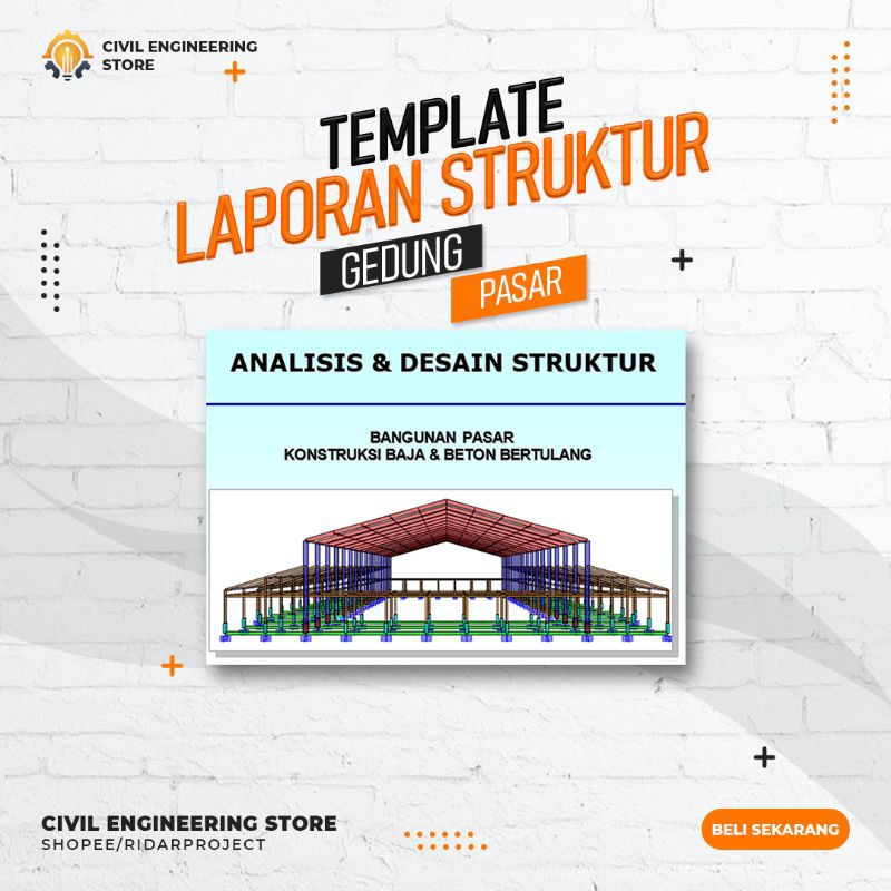 Jual TEMPLATE LAPORAN STRUKTUR GEDUNG PASAR | Shopee Indonesia