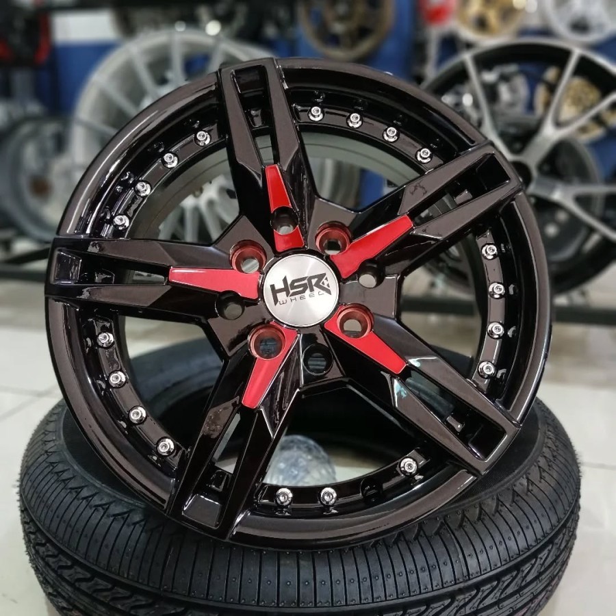 Jual VELG MOBIL PELEK RACING HSR KEUNIKAI R14 LEBAR 5,5 LUBANG 4X100 4X114 ET 36 MOONLIGHT RED ...