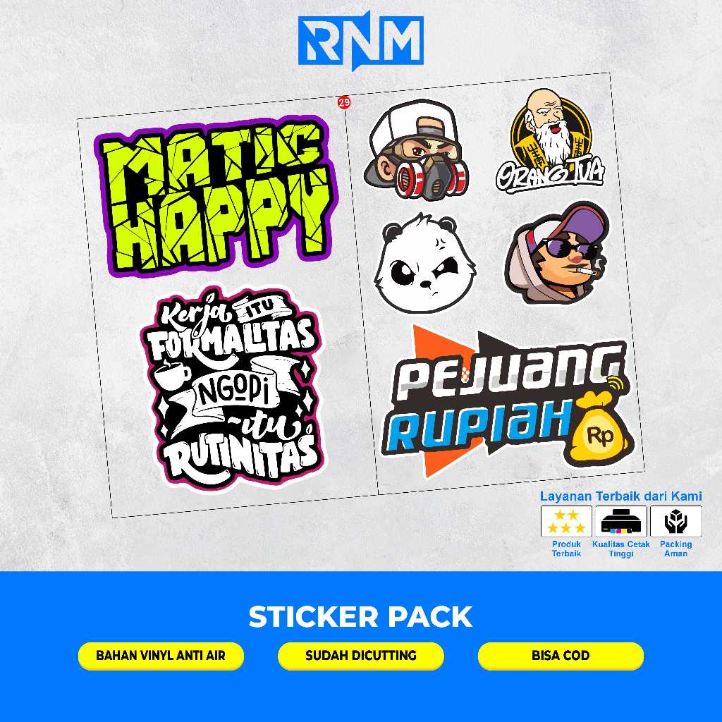 Jual STICKER MOTOR KATA-KATA VIRAL | VOL 29 | Shopee Indonesia