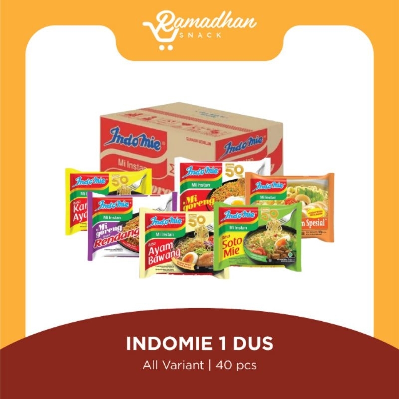 Jual Mie Instan Indomie All Variant Indomie semua rasa 1 Dus isi 40 pcs ...