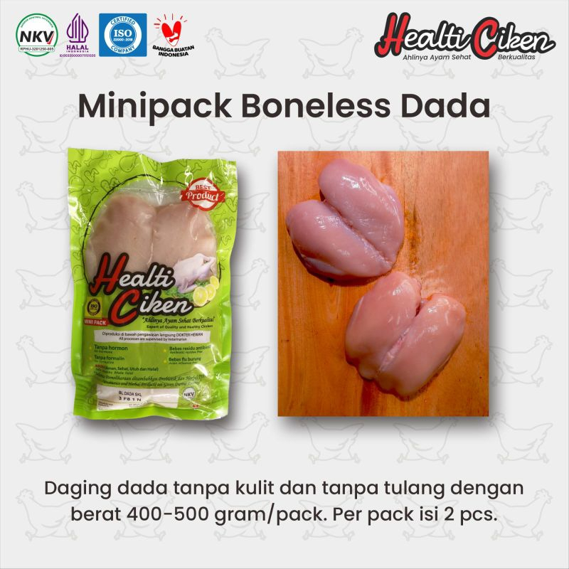 Jual BONELESS DADA SKINLESS AYAM PROBIOTIK HEALTI CIKEN MINI PACK ...